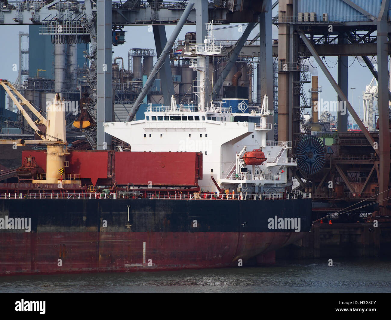 The Genco Warrior, a bulk carrier ship built in 2005, is identified by ...