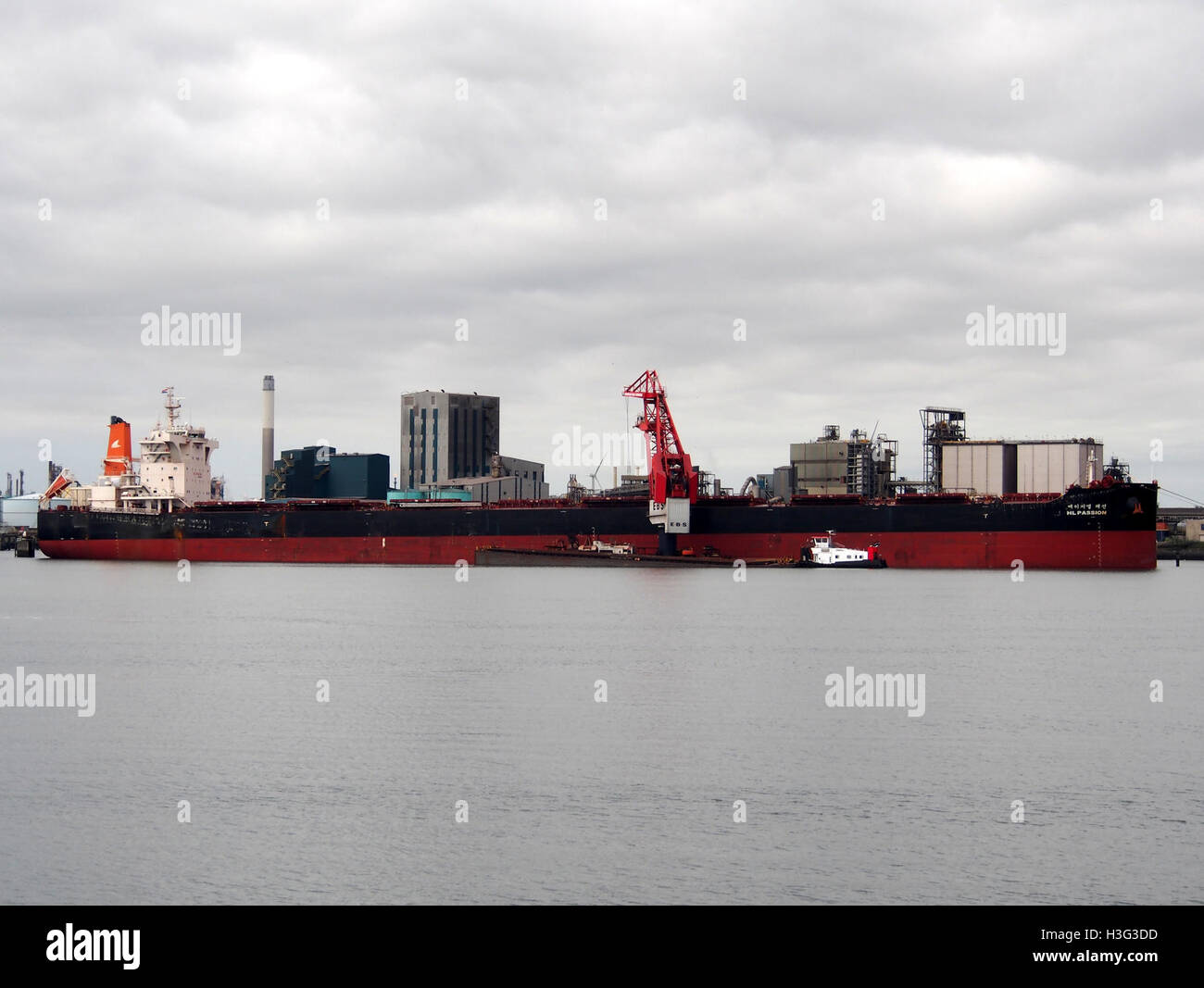 This photograph captures the HL Passion, a modern ship built in 2016 ...