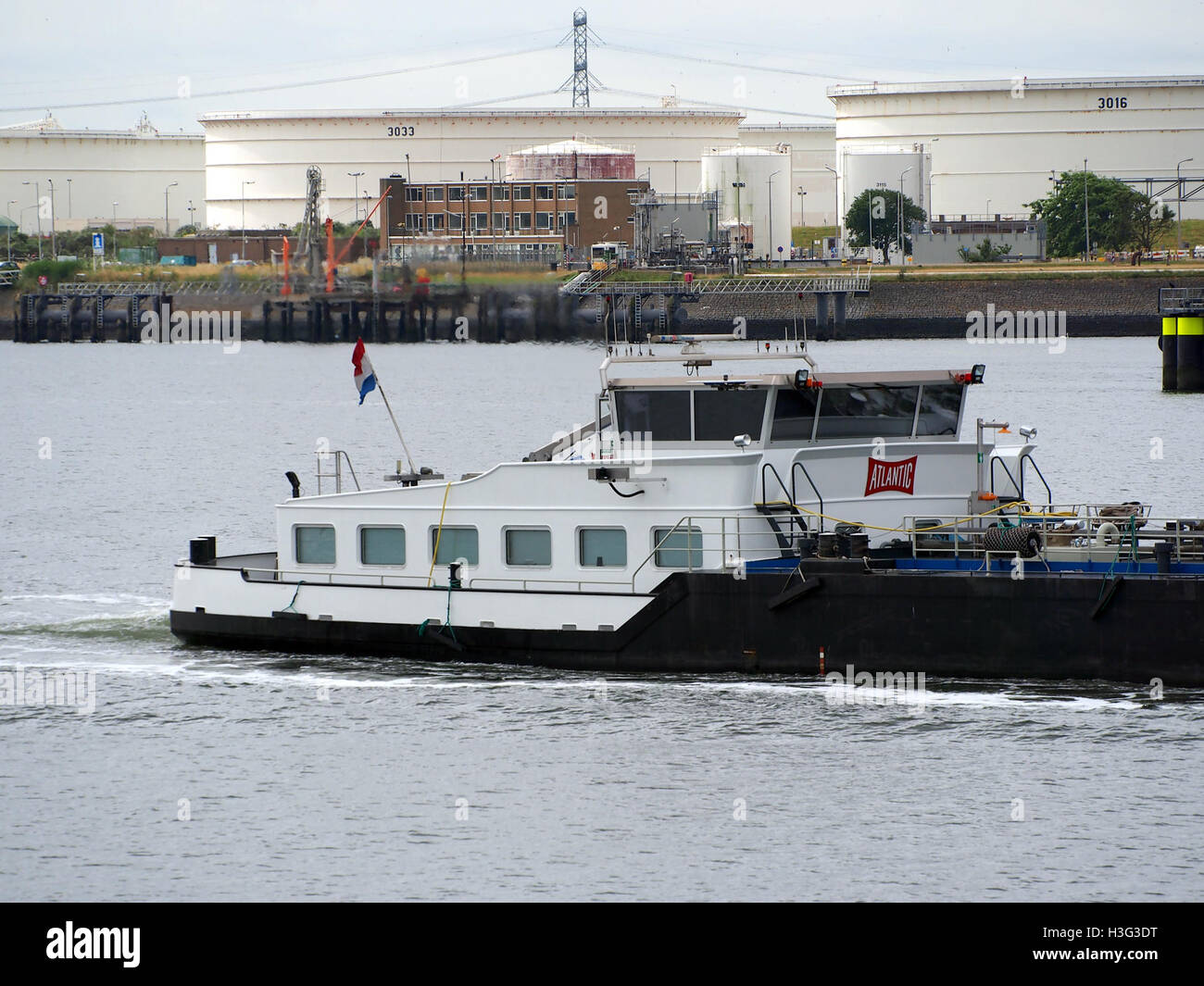 This image showcases the Atlantic Energy vessel, identified by the ENI ...