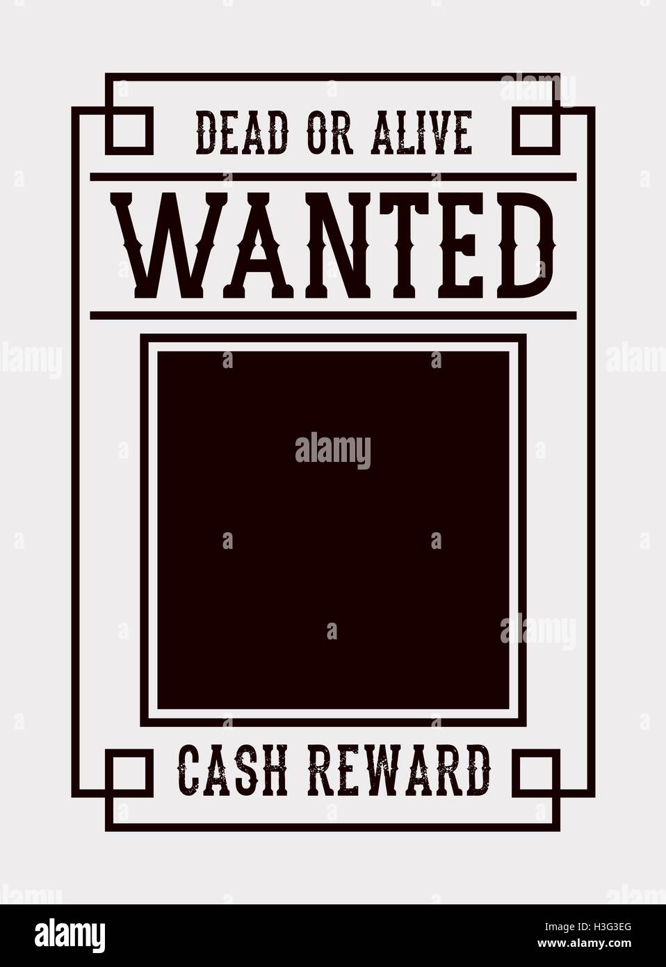 Retro and vintage wanted poster design Stock Vector Image & Art - Alamy