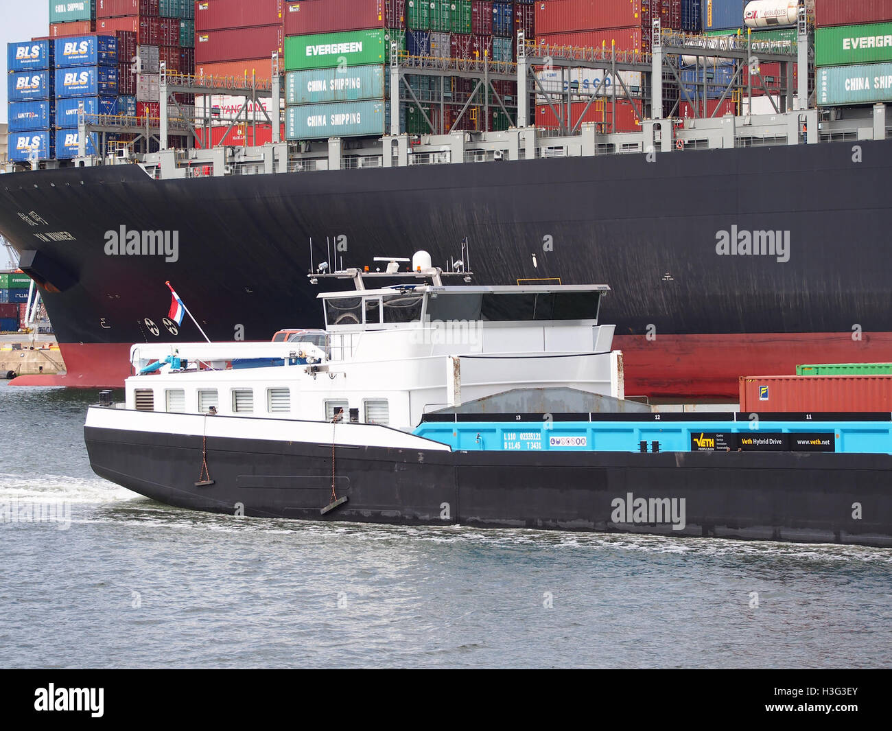 A photograph of the ship Semper Fi, identified by its ENI number ...