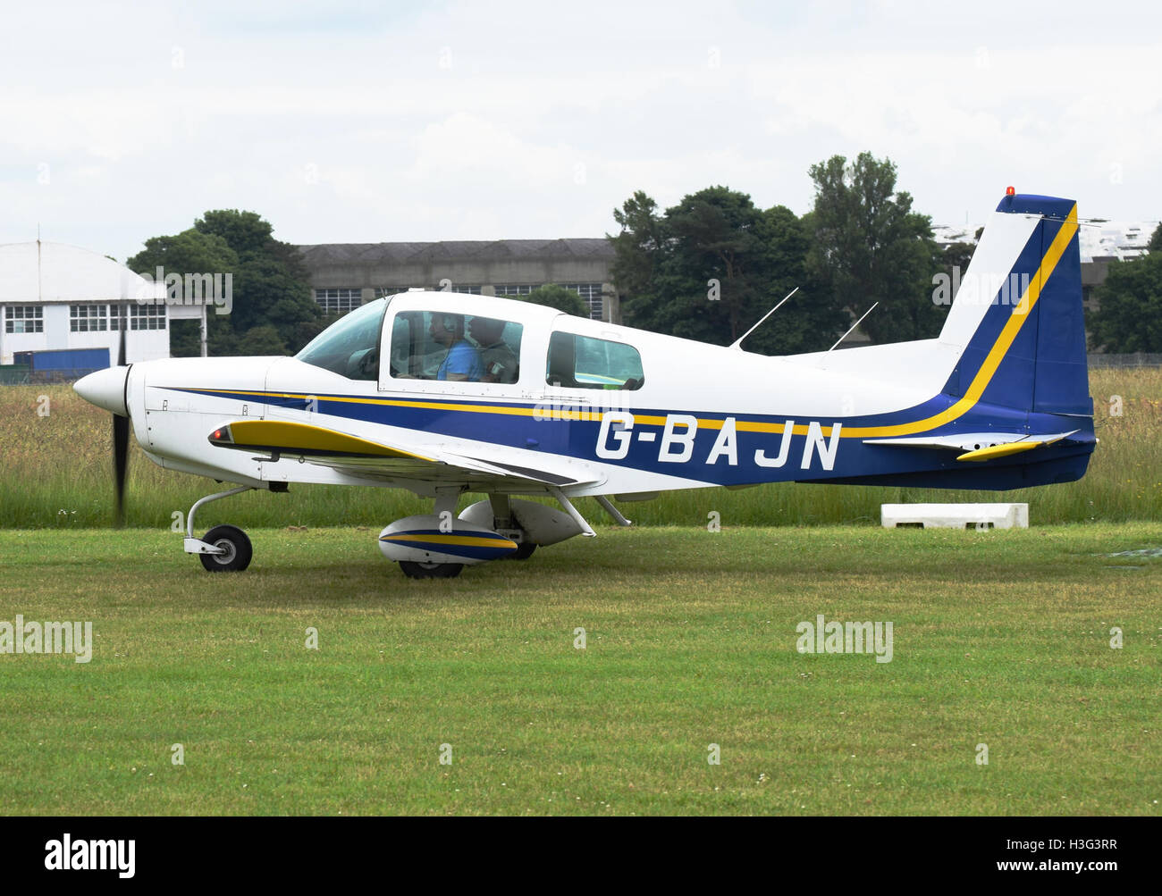 The Grumman AA-5 Traveler (G-BAJN) is a light, single-engine aircraft ...