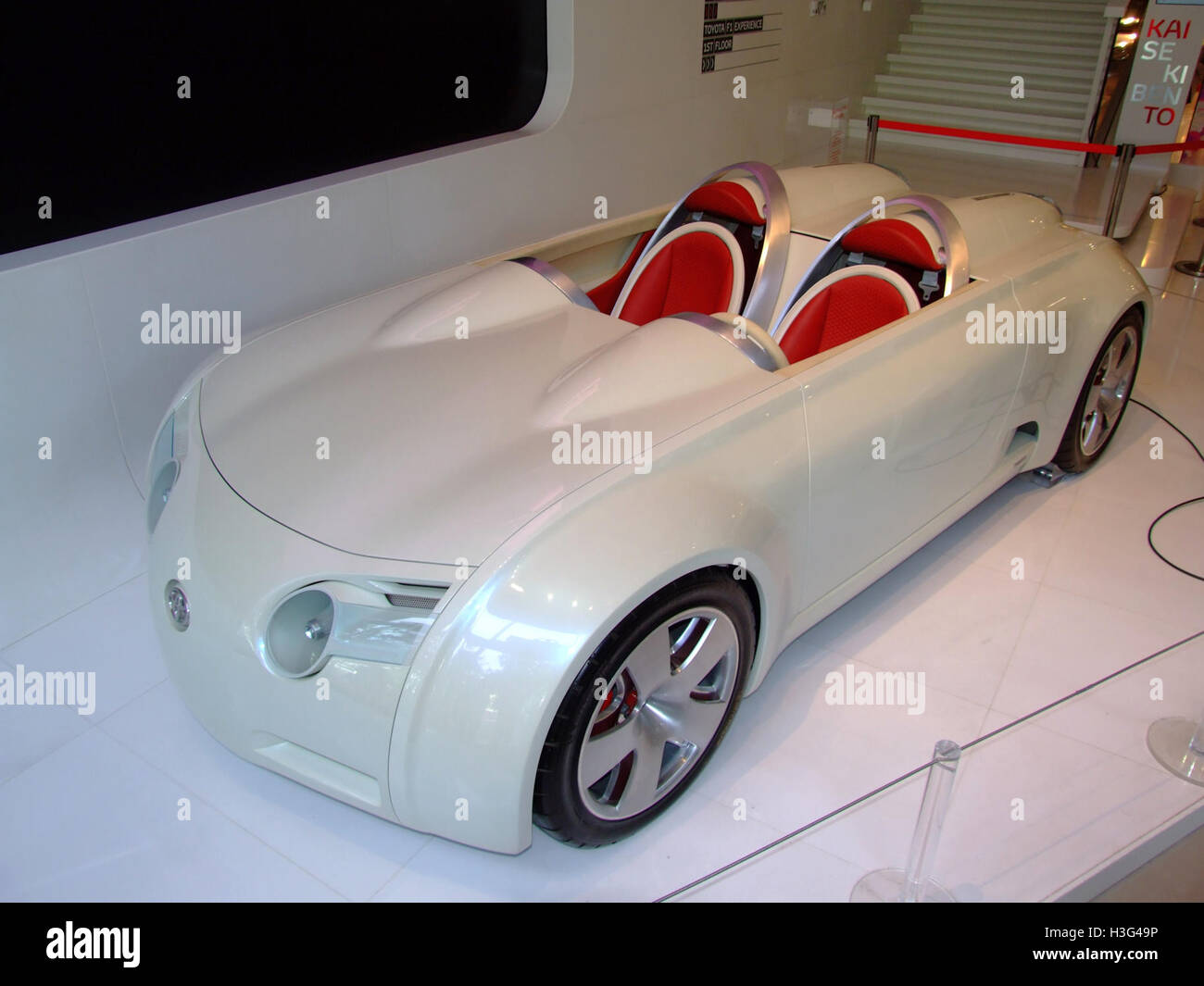 A Toyota concept car is displayed at the prestigious Champs Elysees ...