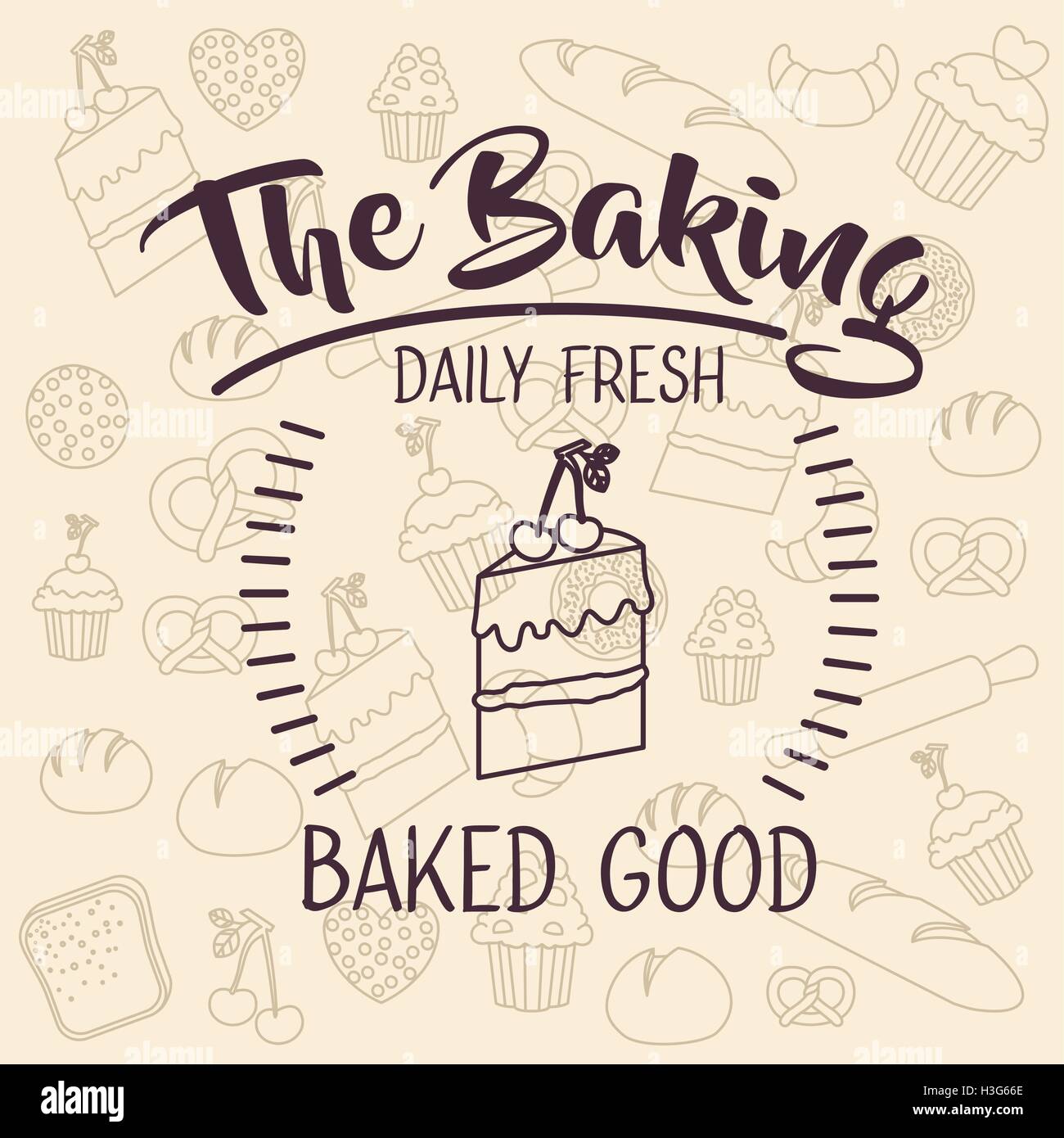 Cake of bakery food design Stock Vector Image & Art - Alamy