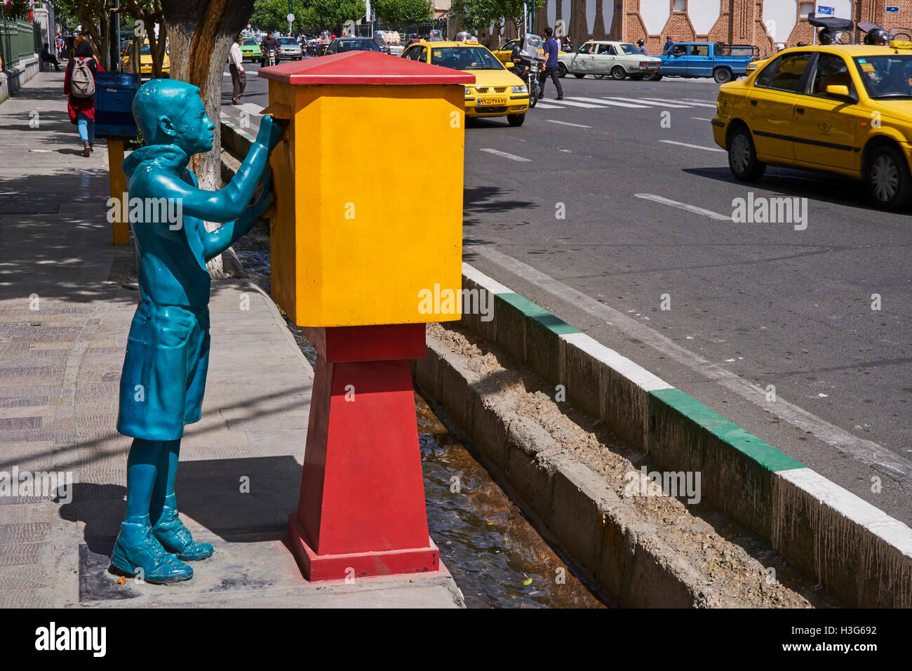Iran, Tehran, statue in the street Stock Photo - Alamy