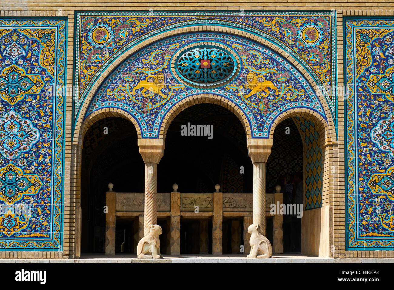 Iran, Tehran, Golestan Palace, World Heritage of the UNESCO, tiled ...