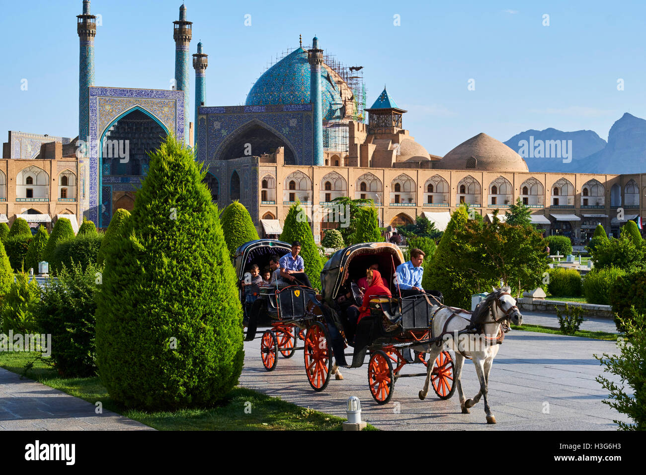 Iran, Isfahan, Imam Square, Jameh Mosque or Friday mosque, world ...