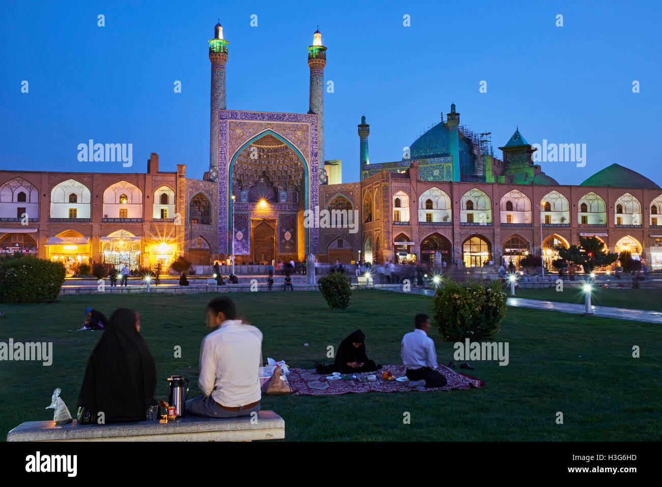 Iran, Isfahan, Imam Square, Jameh Mosque or Friday mosque, world ...