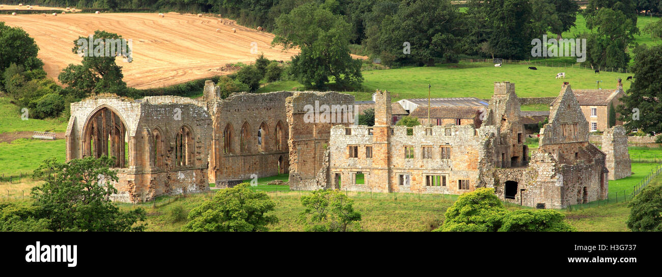 The ruins of Egglestone Abbey, near Barnard Castle Town, Teesdale ...