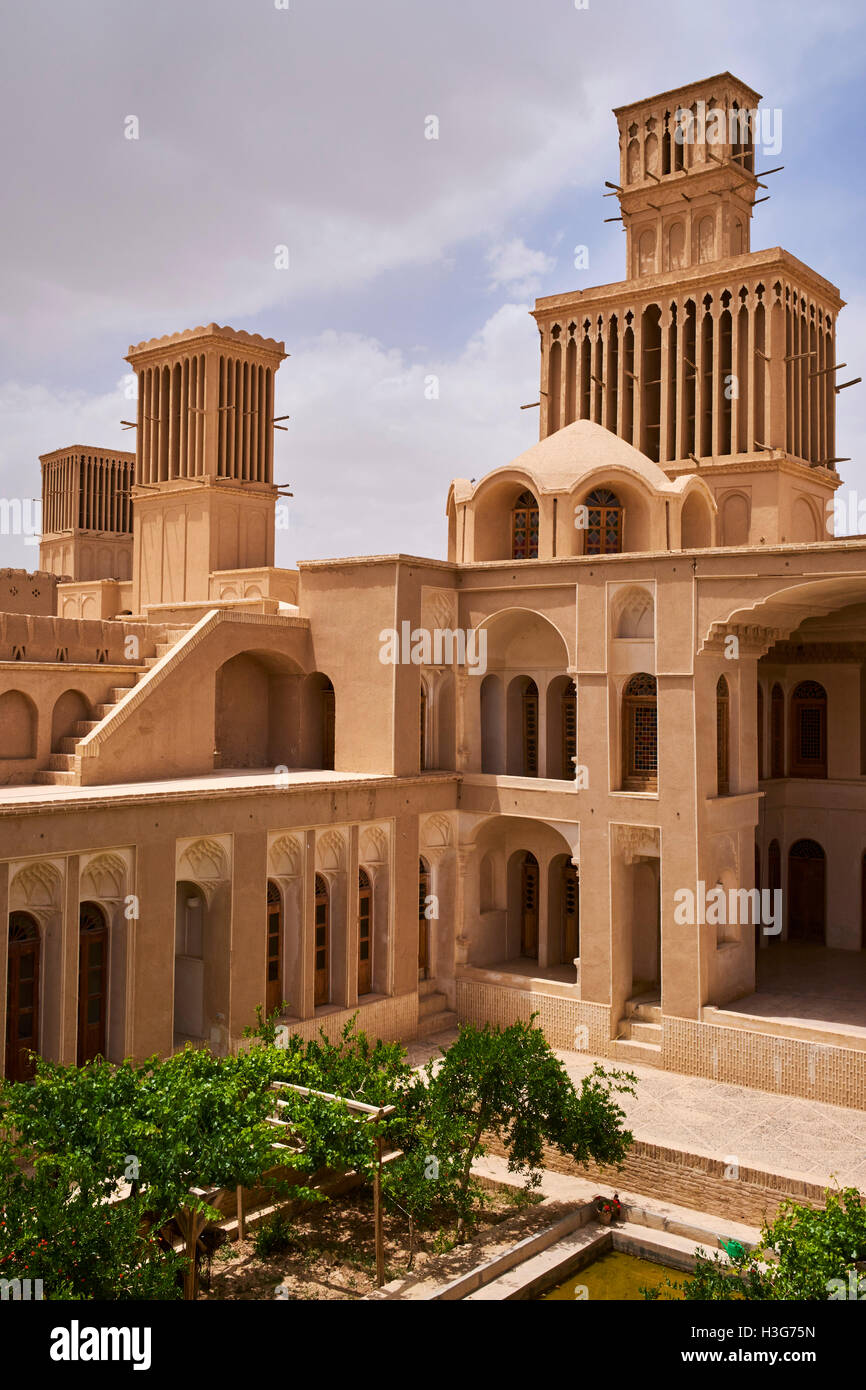 Iran, Yazd province, Abarkuh, Aghazadeh, traditional house with the ...