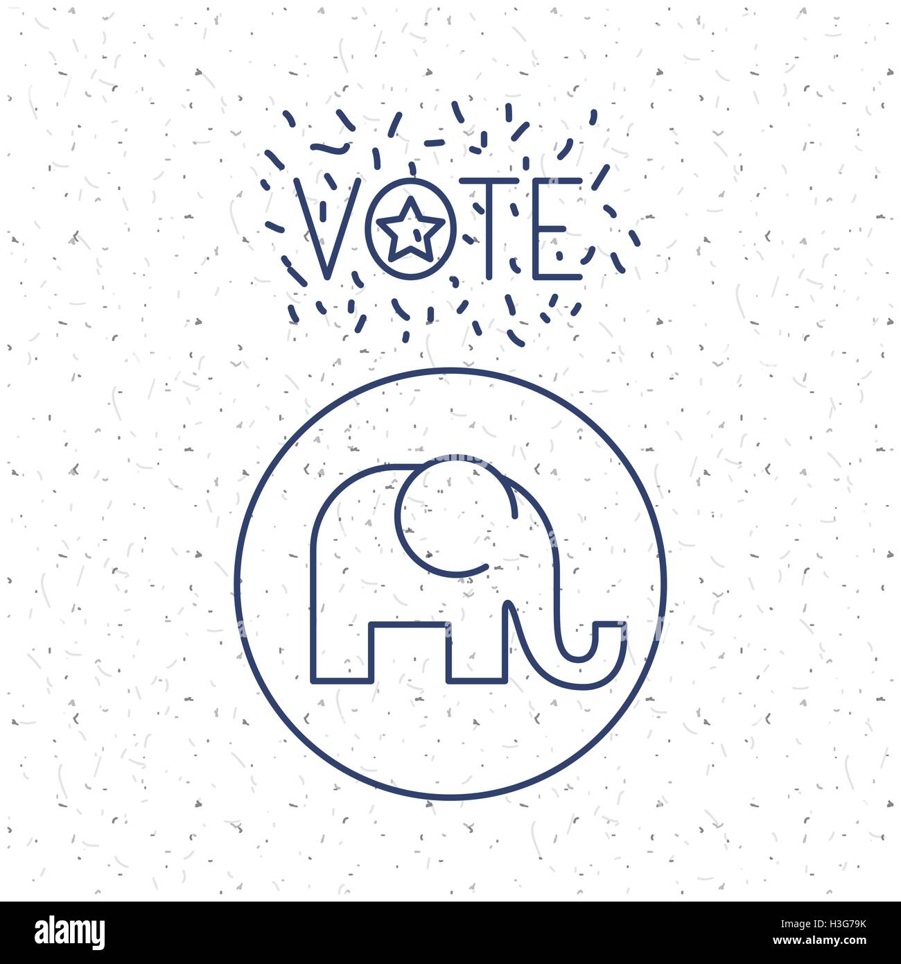 Elephant of vote inside circle concept Stock Vector Image & Art - Alamy