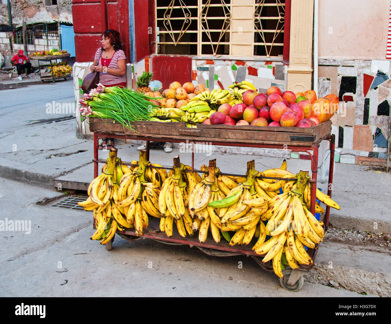 HAVANA, CUBA - JULY 11, 2016: Private neighborhood food stand in Havana ...