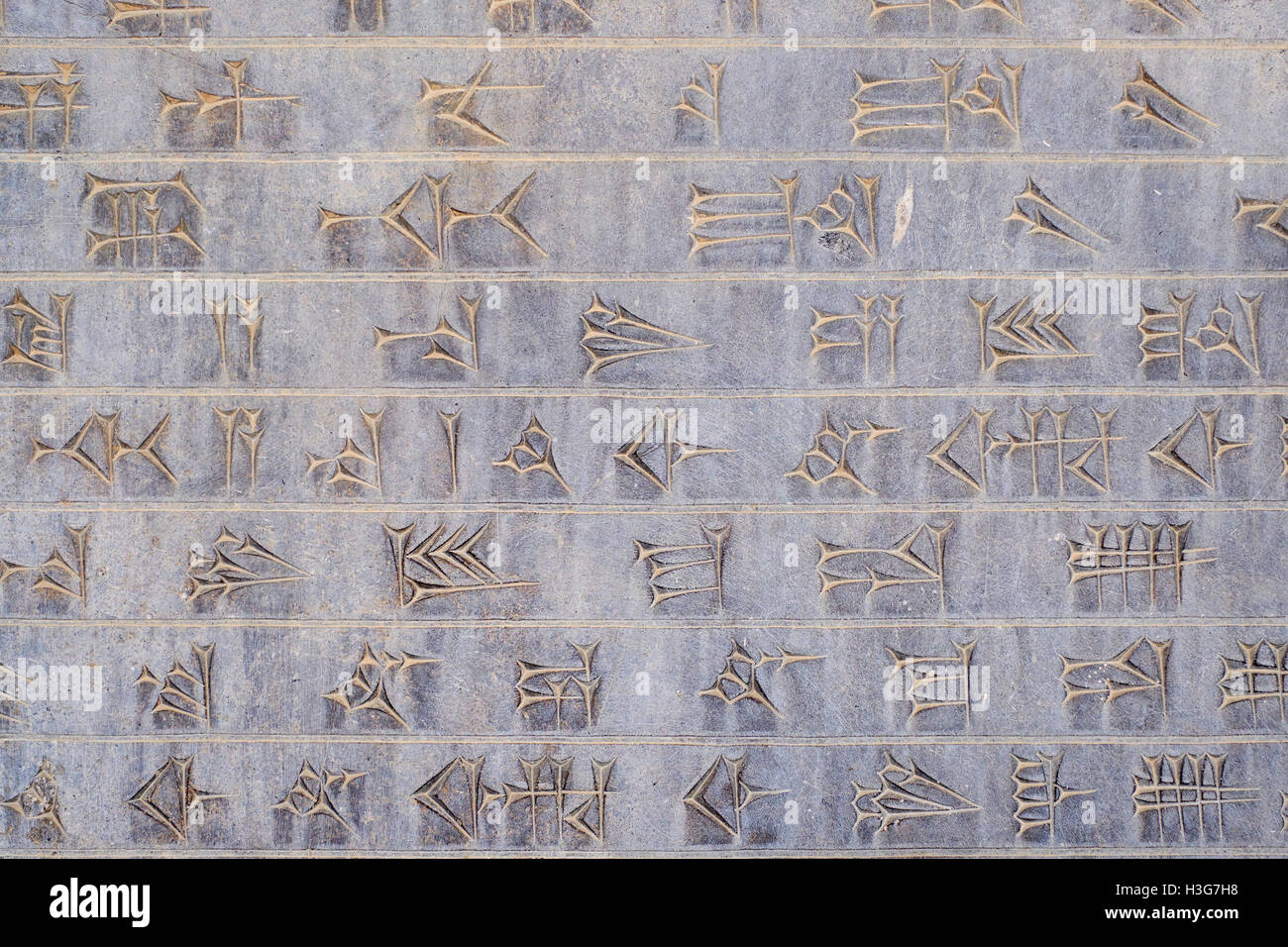 Iran, Fars Province, Persepolis, World Heritage of the UNESCO, carved ...