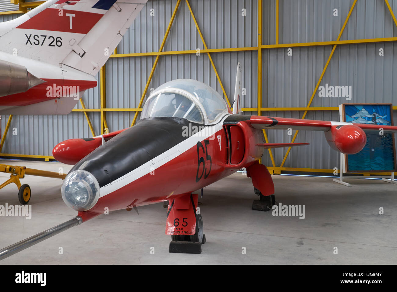 A Folland/Hawker Siddeley Gnat T.1 advanced jet trainer aircraft on ...