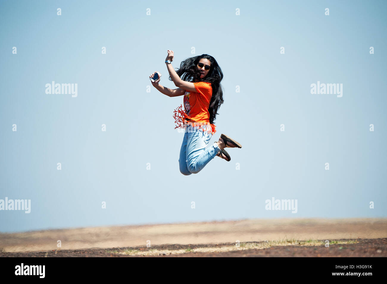 Girl Jumping In Air