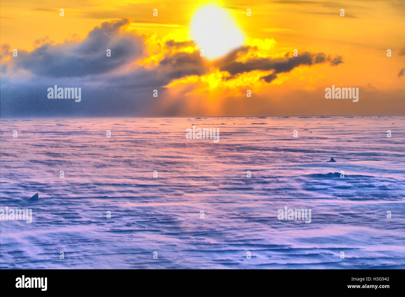 prompt weather changing in the winter on the sea Stock Photo - Alamy