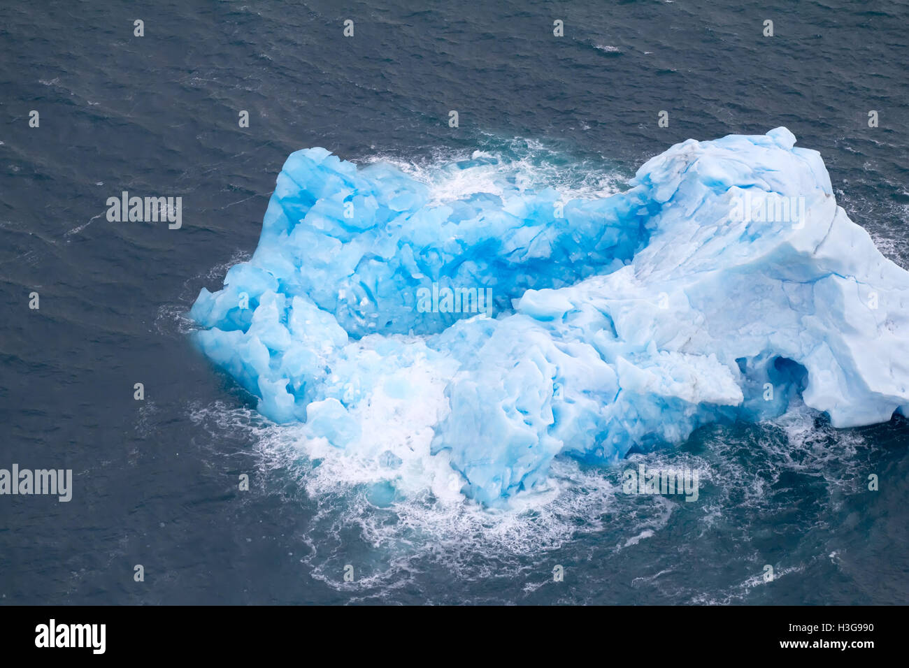 Blue iceberg. Top view. Arctic Kara Sea Stock Photo - Alamy