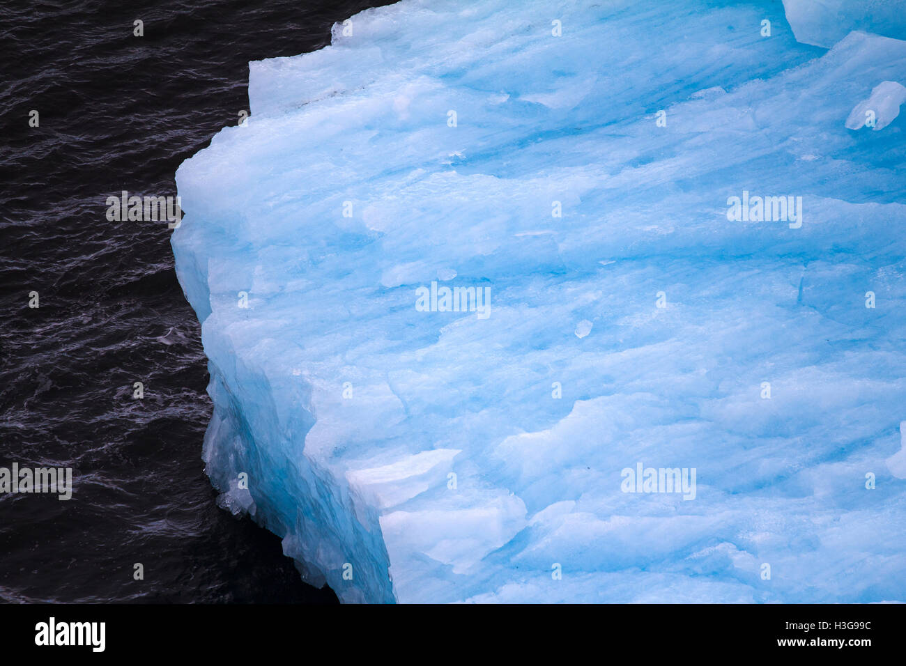 part of a blue iceberg. Kara Sea. Northern Isl Novaya Zemlya Stock ...