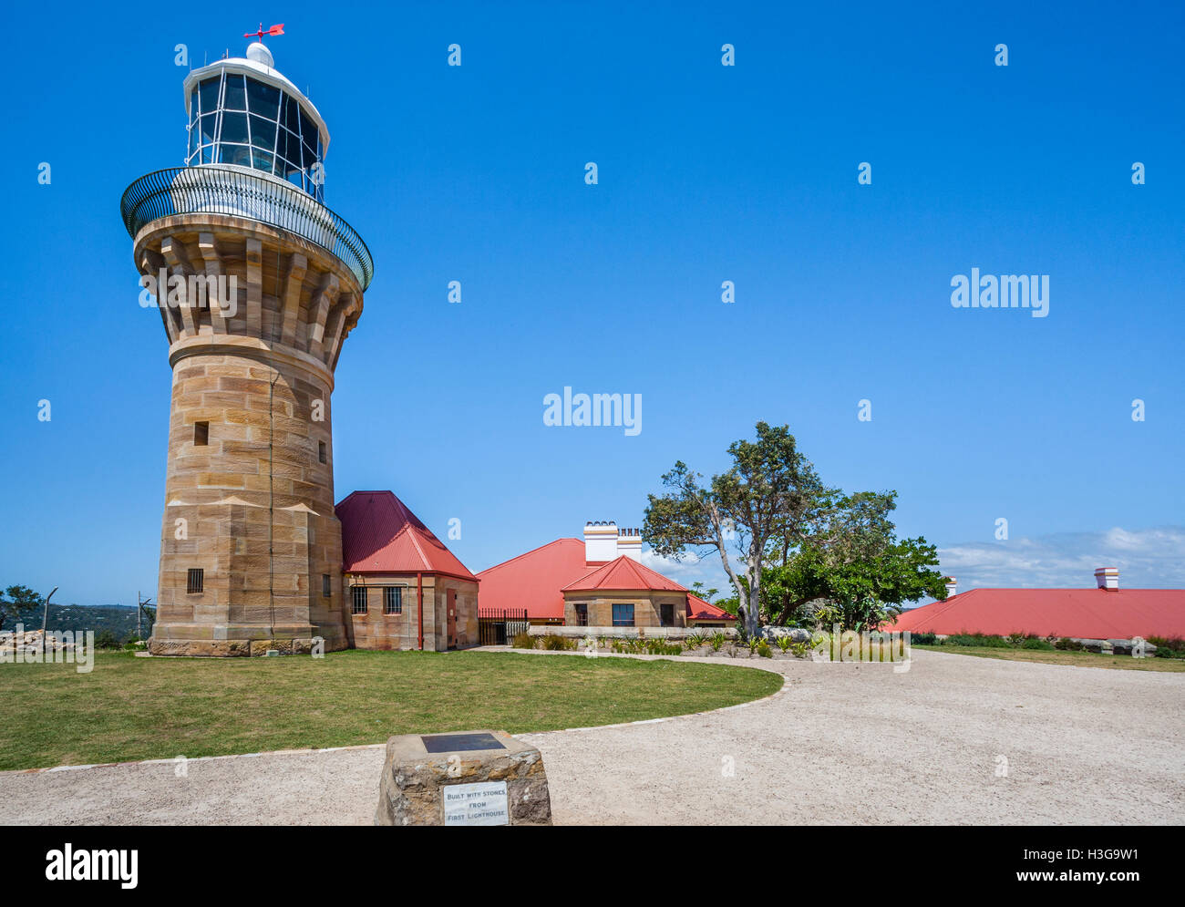 Australia, NSW, Sydney, Barrenjoey Lighthouse, built in 1881,at the ...