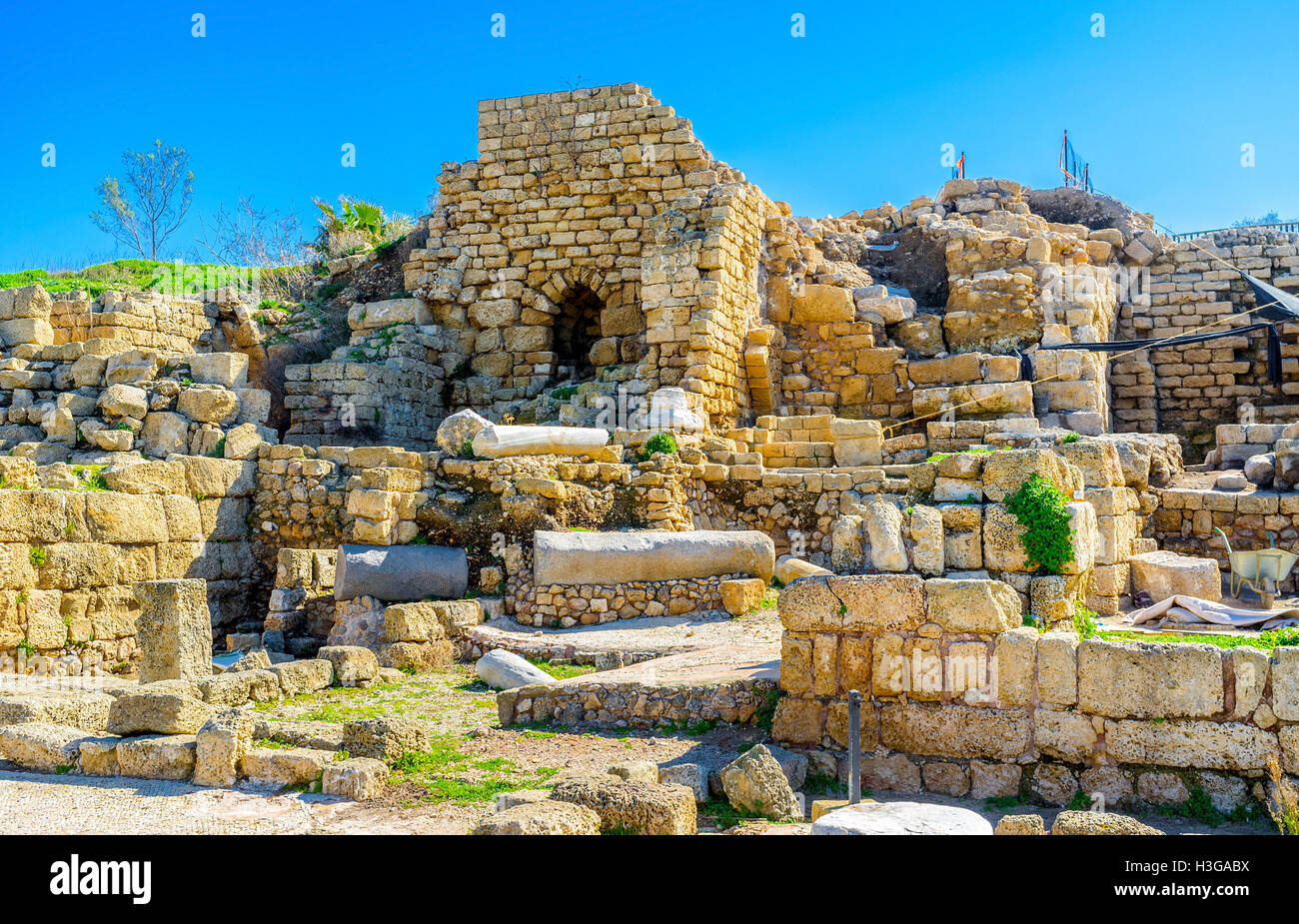 The Roman Period stone ruins of the villas, public buildings and city ...