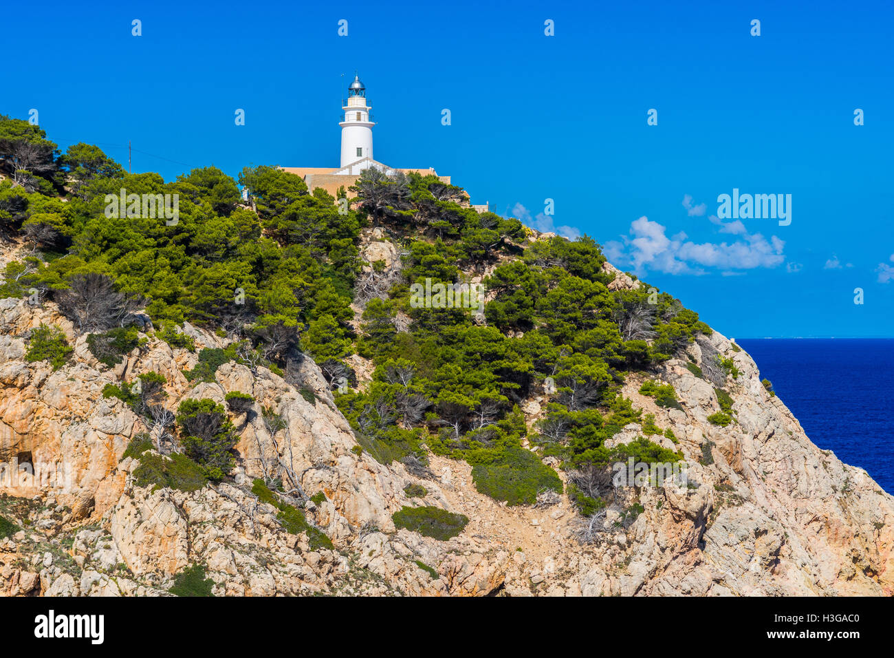 Lighthouse close to Cala Rajada, Majorca Stock Photo - Alamy