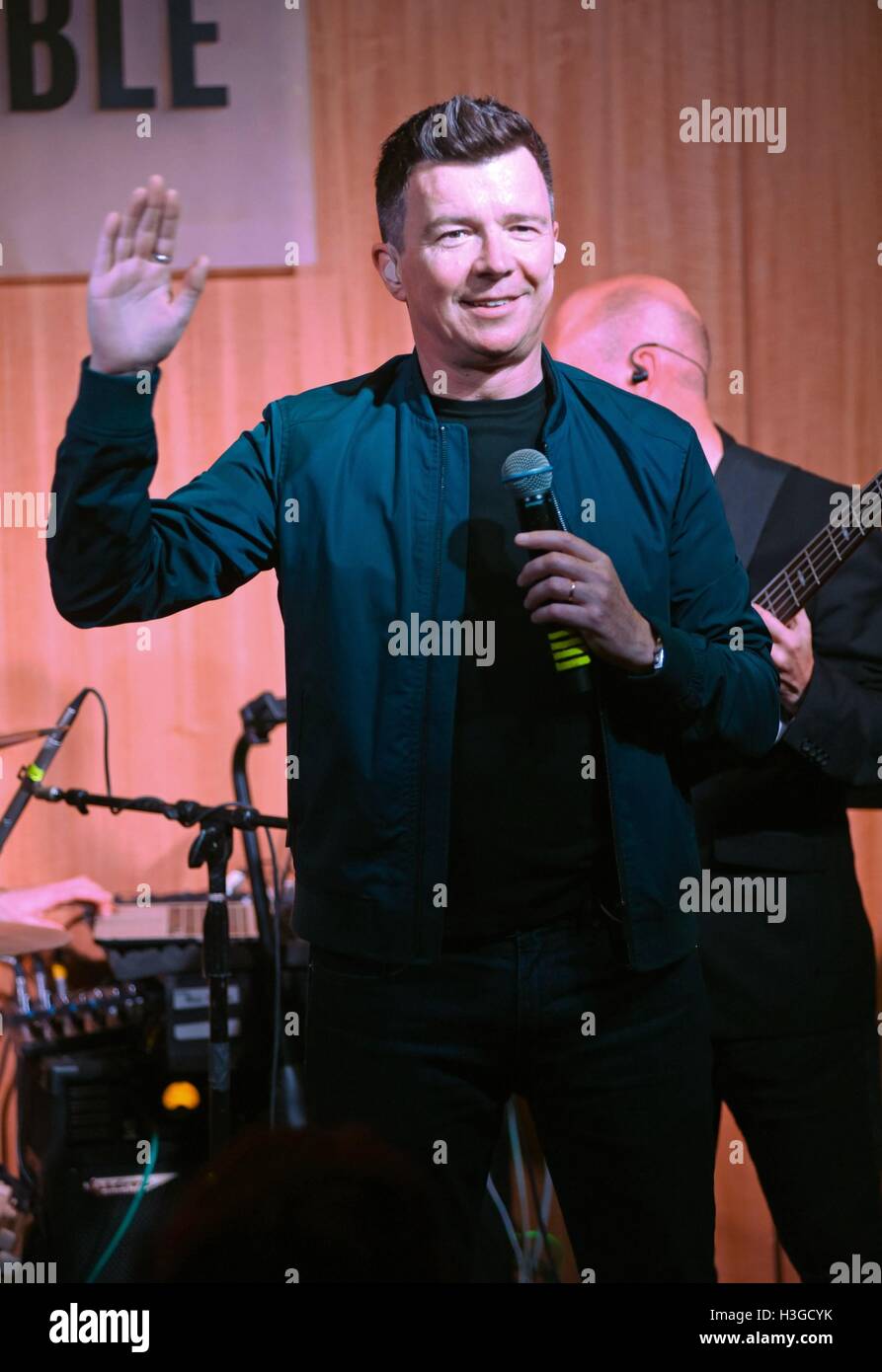 New York, NY, USA. 7th Oct, 2016. Rick Astley at in-store appearance ...