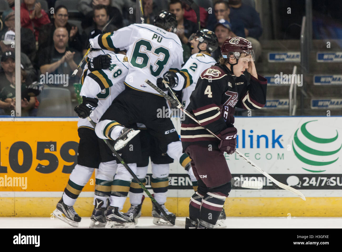 London Ontario, Canada. October 7, 2016.With the London Knights ...