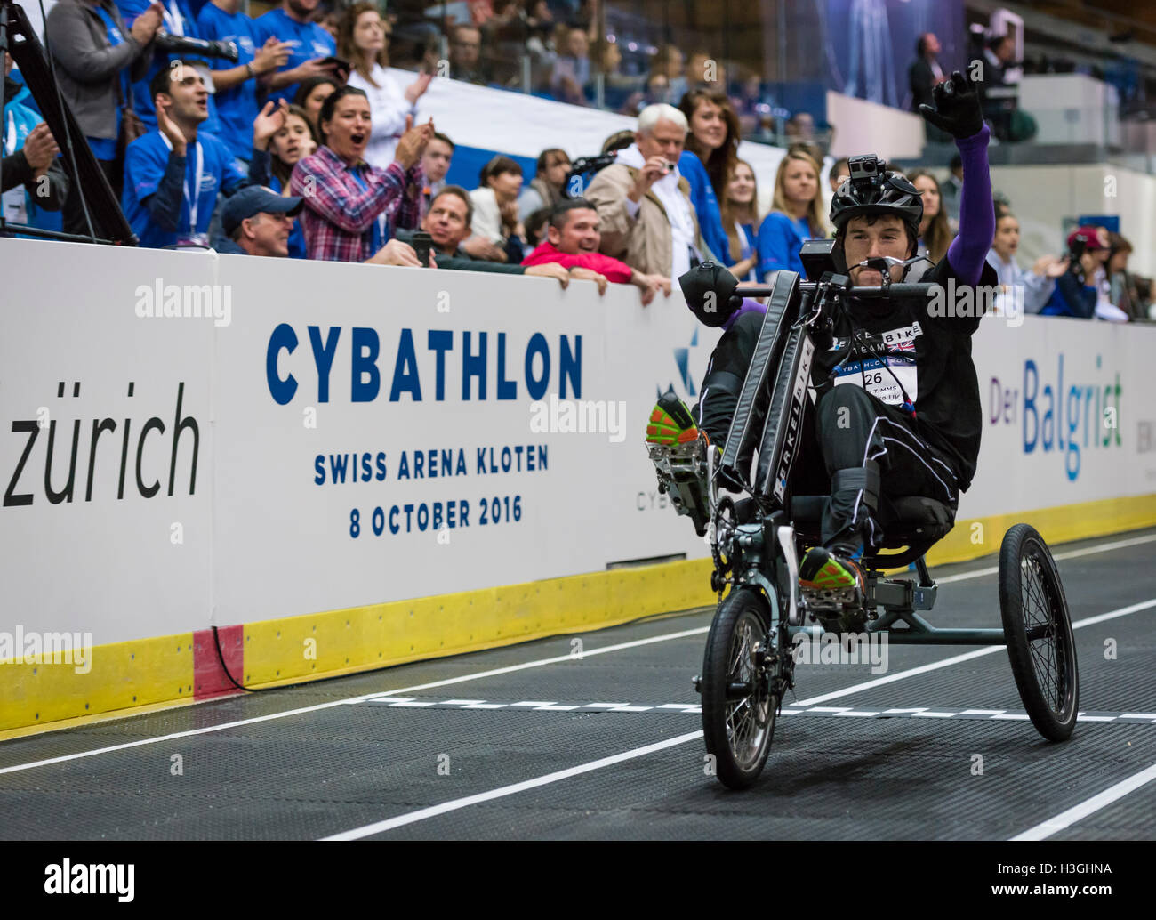 Kloten, Switzerland - 8 October 2016: Johnny Beer Timms (GBR) at the ...