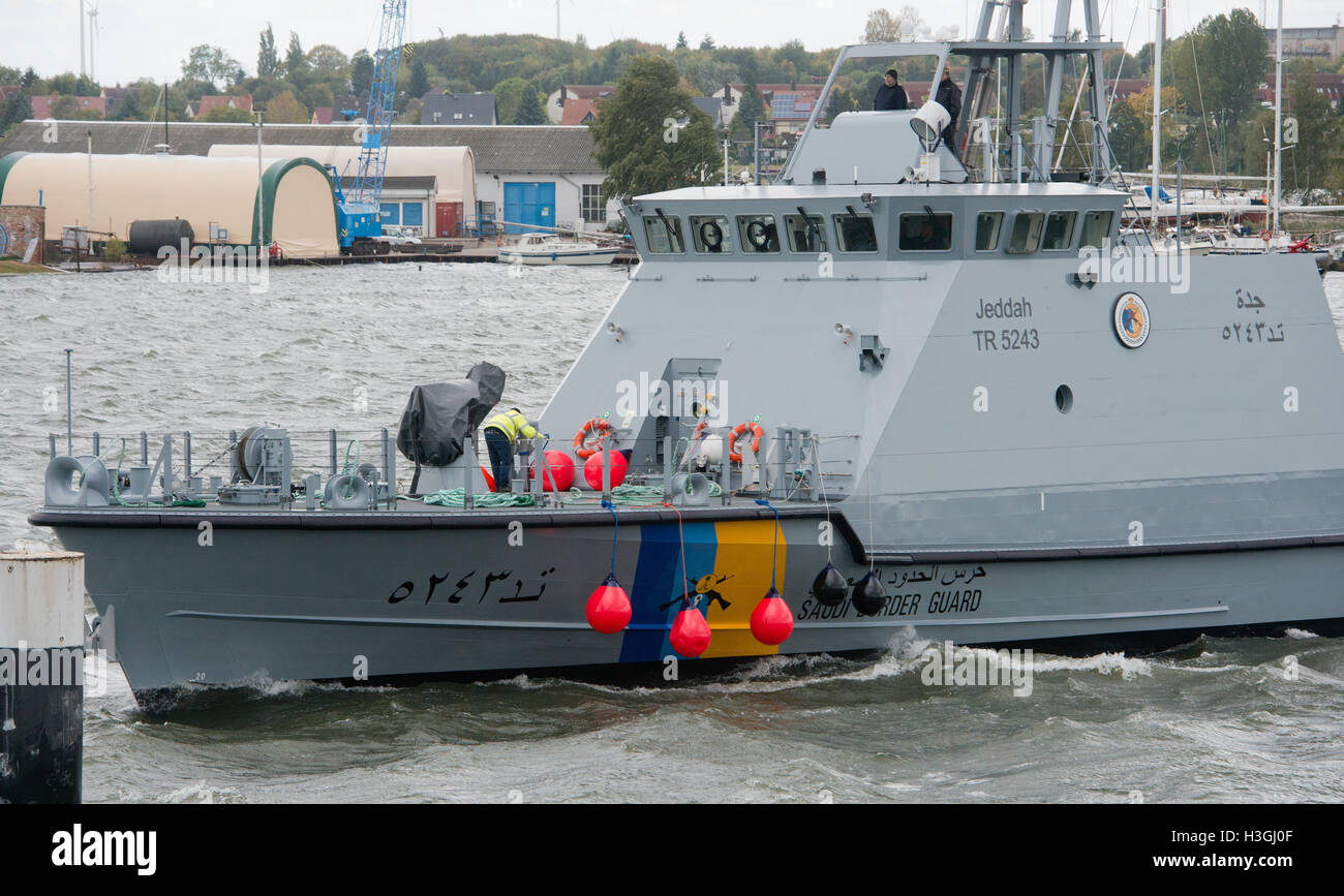 Wolgast, Germany. 05th Oct, 2016. A coastal defence boat built for ...