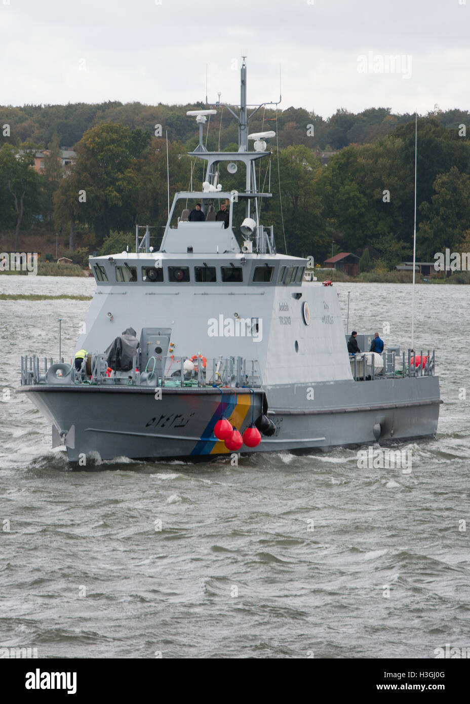 Wolgast, Germany. 05th Oct, 2016. A coastal defence boat built for ...