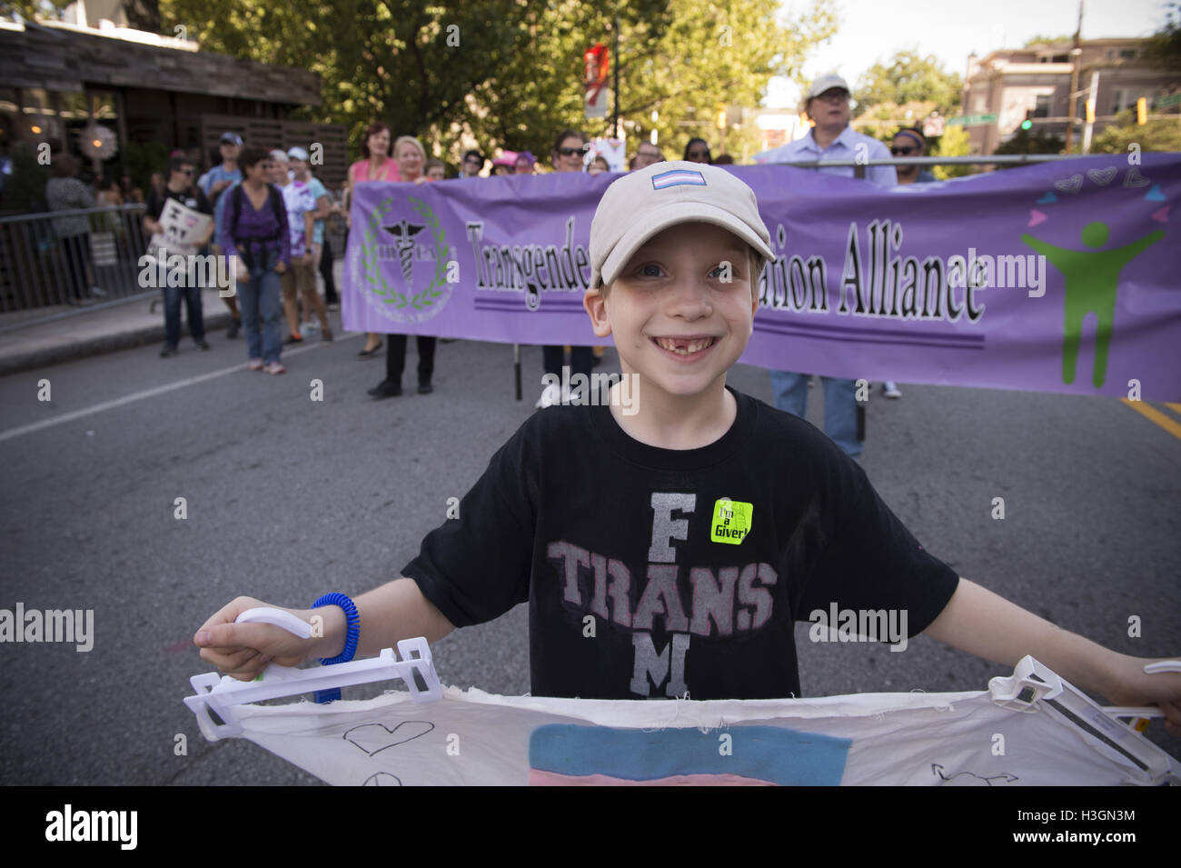 Atlanta, GA, USA. 8th Oct, 2016. Jackson Millarker, 8, a young openly ...