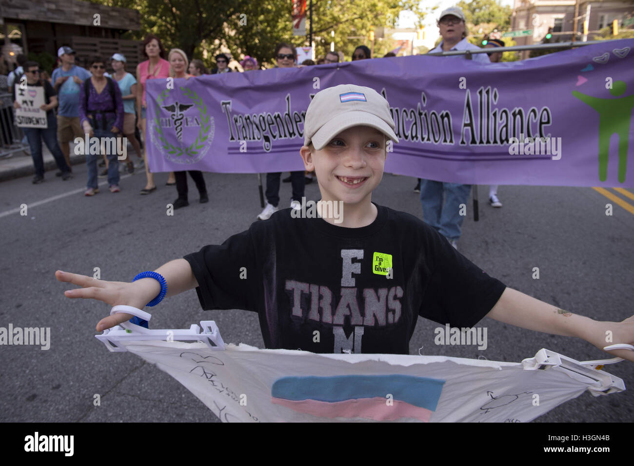 Atlanta, GA, USA. 8th Oct, 2016. Jackson Millarker, 8, a young openly ...