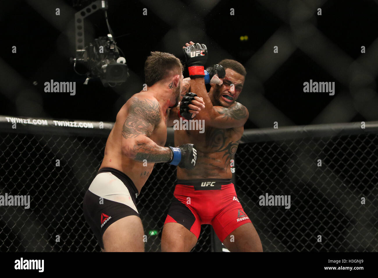 Manchester, UK. Sunday the 8 of Oct. 2016. Mike Perry defeats Danny ...