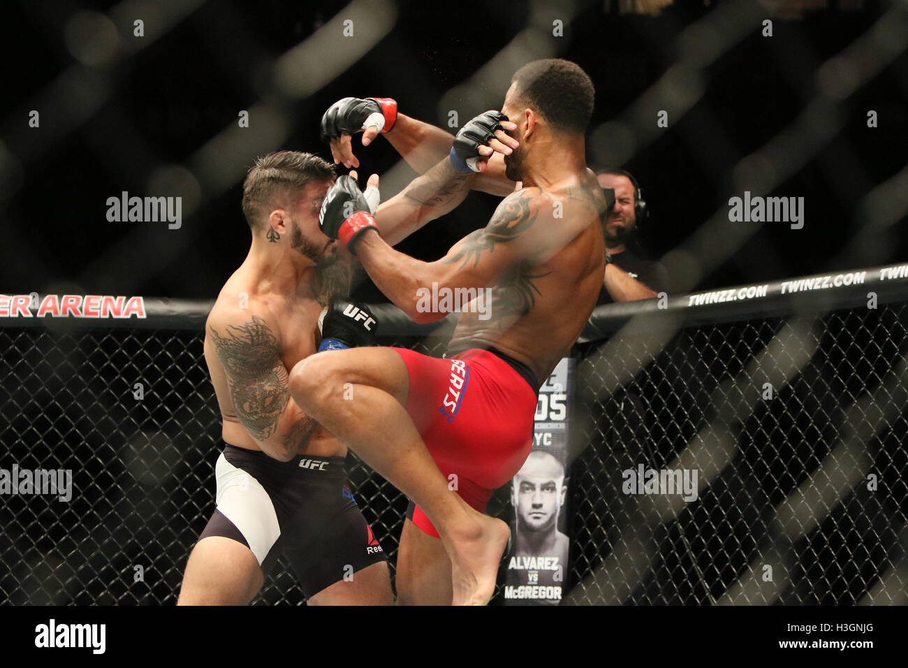 Manchester, UK. Sunday the 8 of Oct. 2016. Mike Perry defeats Danny ...