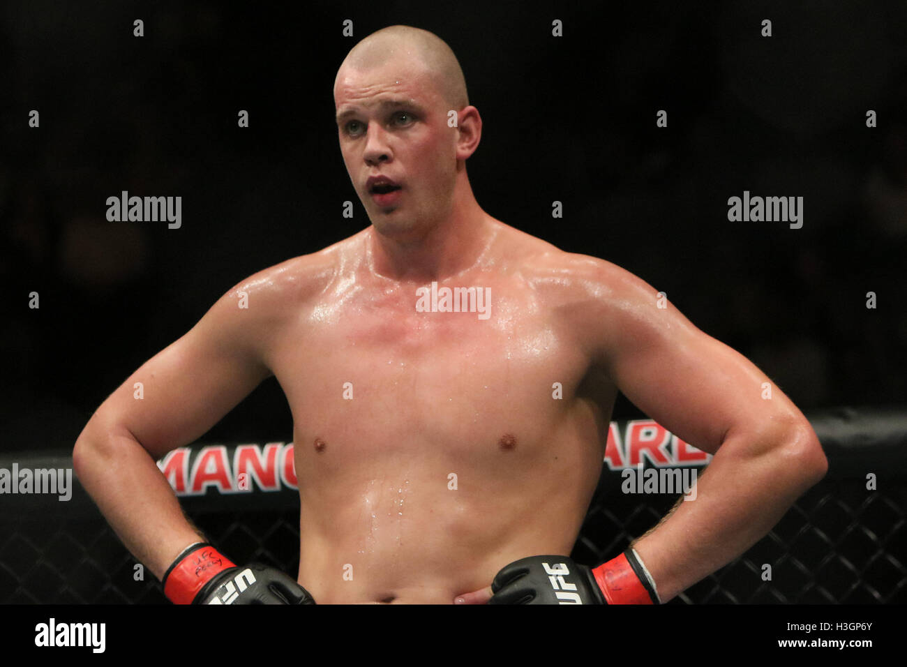 Manchester, UK. Sunday the 9 of Oct. 2016. Stefan Struve defeats Daniel ...