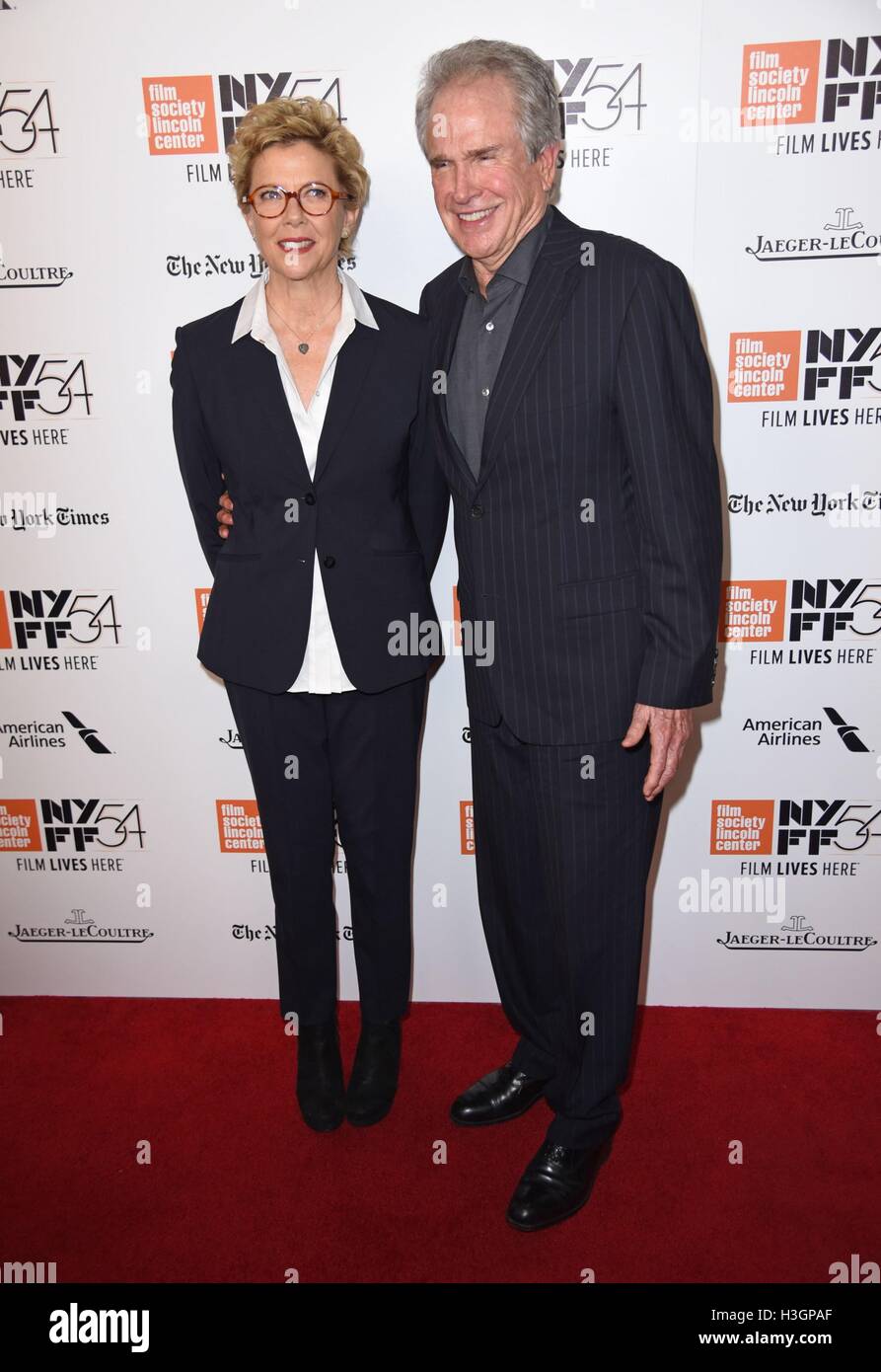 New York, NY, USA. 8th Oct, 2016. Annette Bening, Warren Beatty at ...