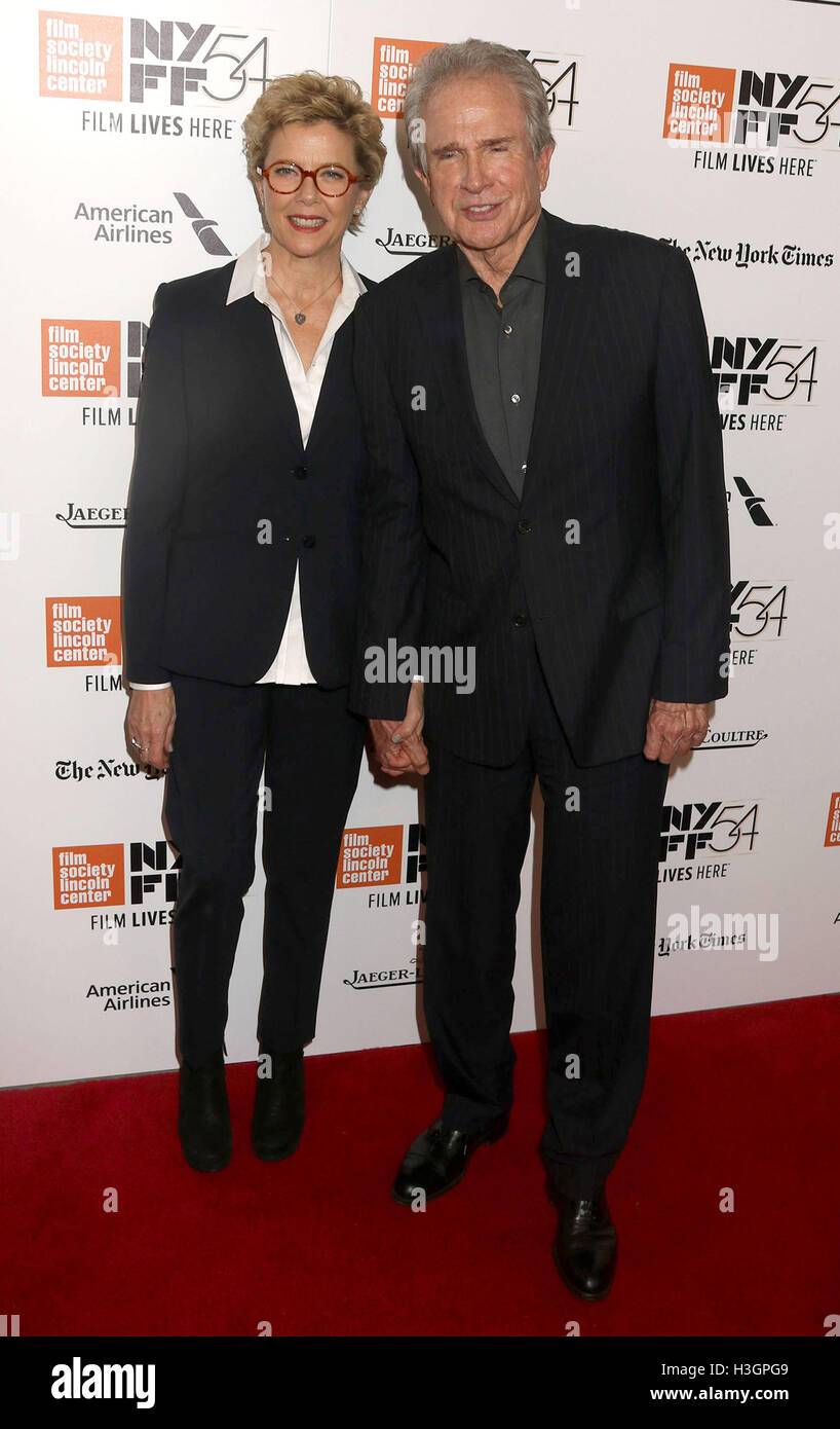 New York, New York, USA. 8th Oct, 2016. Actress ANNETTE BENING and her ...