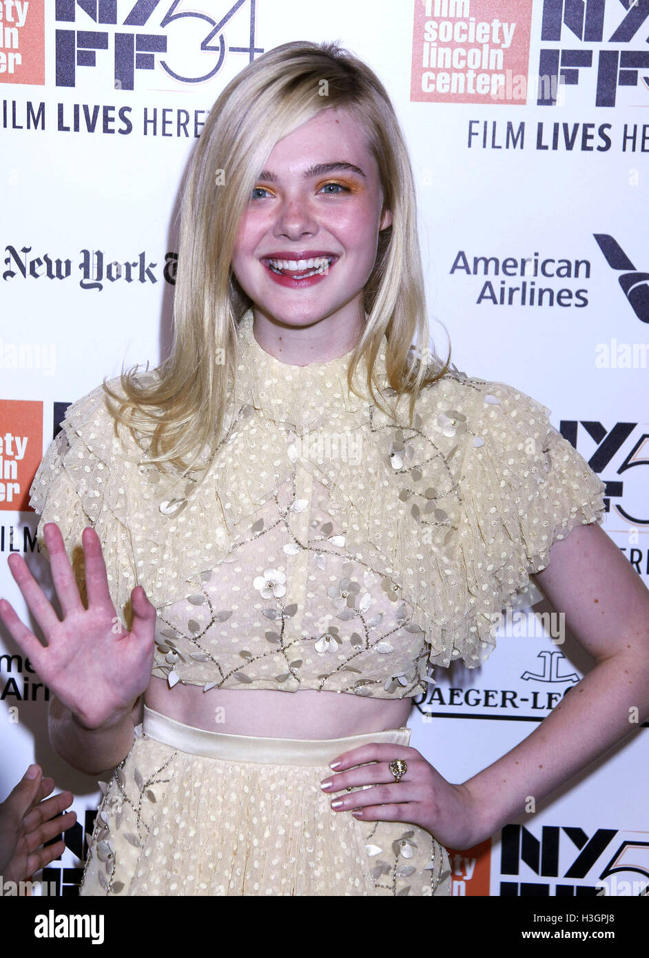 New York, New York, USA. 8th Oct, 2016. Actress ELLE FANNING attends ...