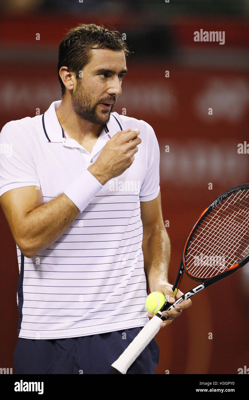 Ariake Coliseum, Tokyo, Japan. 8th Oct, 2016. Marin Cilic (CRO ...