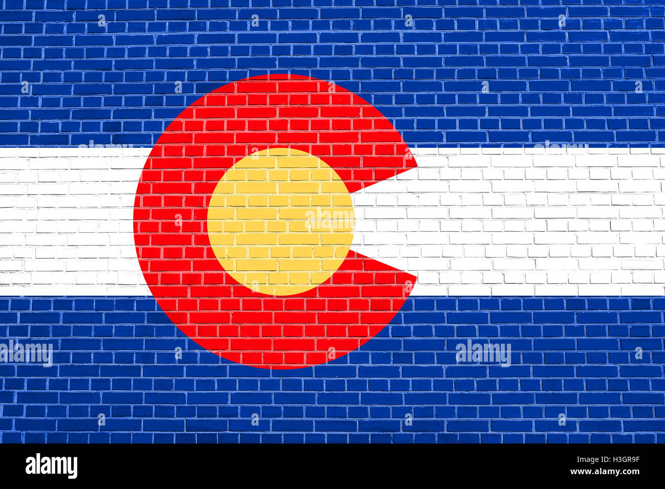Colorado official flag, symbol. American patriotic element. USA banner ...