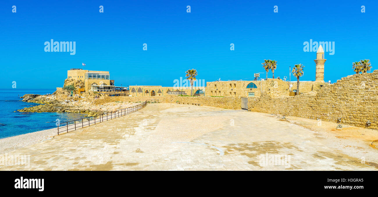 The Mediterranean resort of Caesarea boasts large archaeological site ...
