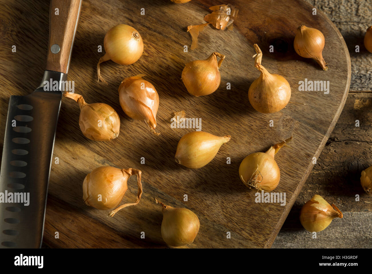 Organic Raw Yellow Pearl Onions Ready for Cooking Stock Photo - Alamy