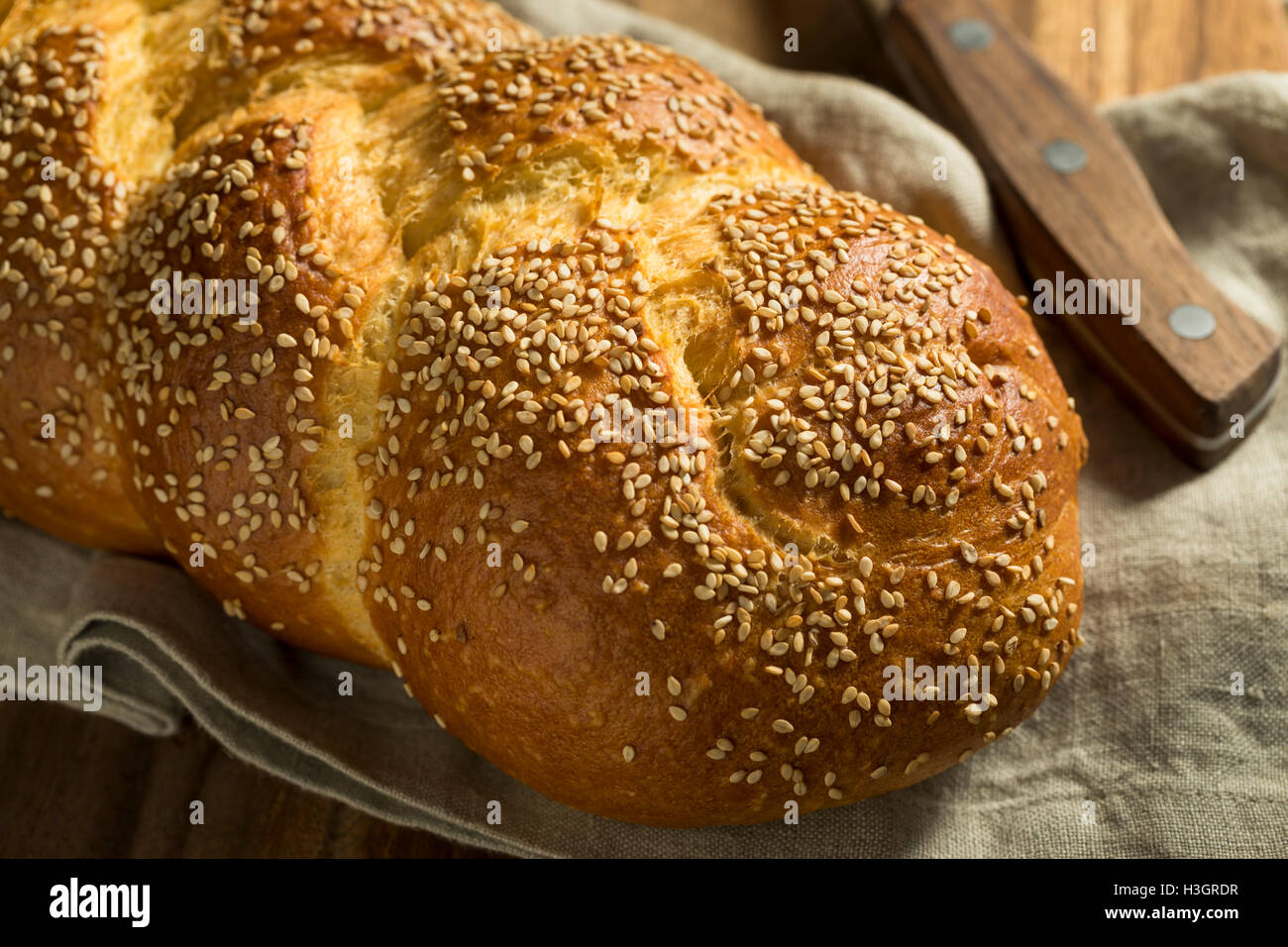 Homemade Sesame Challah Bread Ready to Eat Stock Photo - Alamy