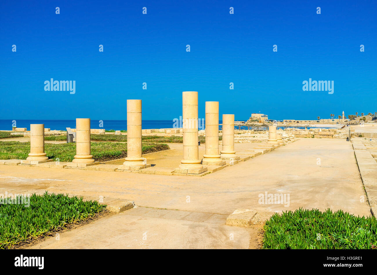 The old foundation and ruined columns are the only preserved parts of ...