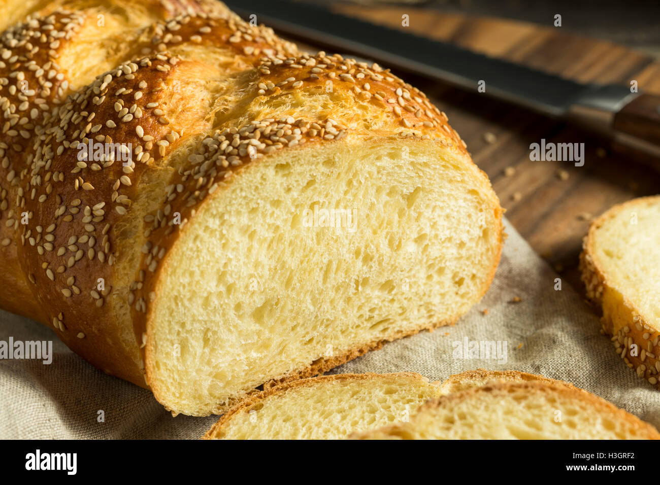 Homemade Sesame Challah Bread Ready to Eat Stock Photo - Alamy