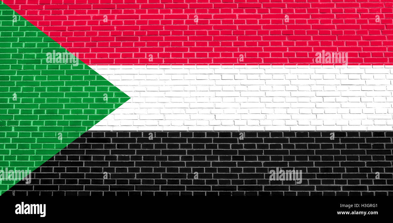 Sudanese national official flag. African patriotic symbol, banner ...