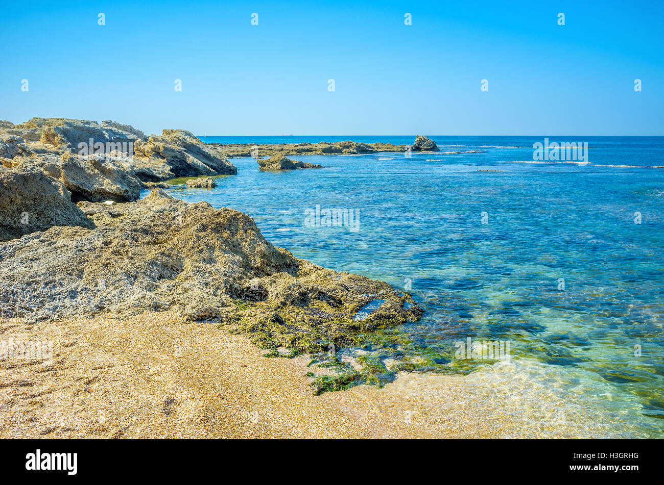 The scenic nature of Caesarea National Park, located between Tel Aviv ...