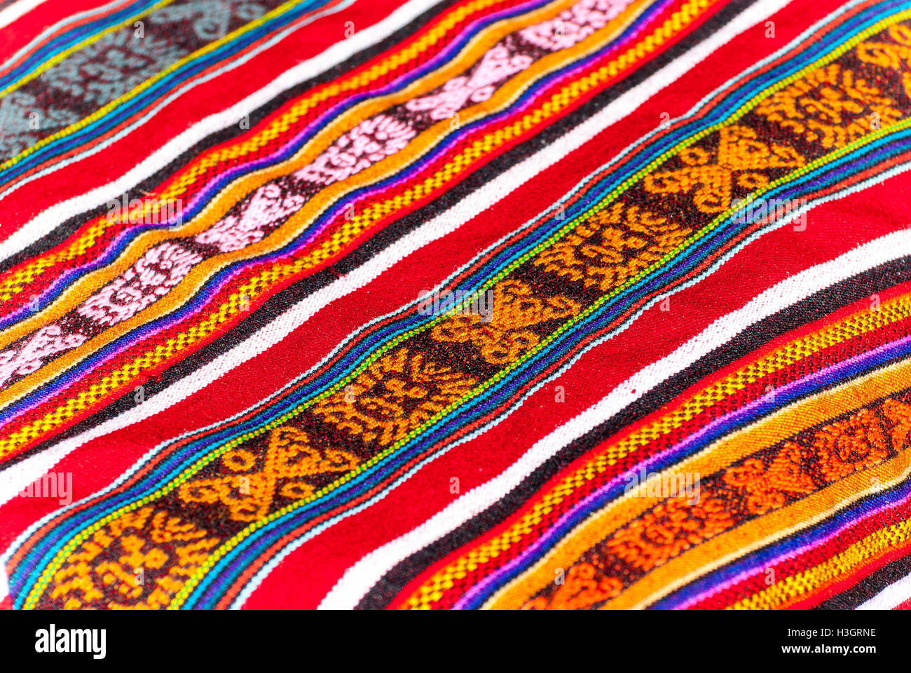 Colorful peruvian rug background Stock Photo - Alamy
