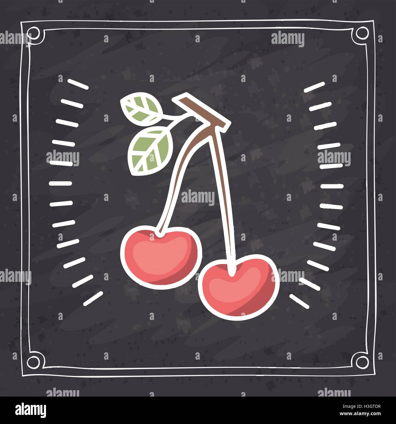 Cherry fruit inside frame design Stock Vector Image & Art - Alamy