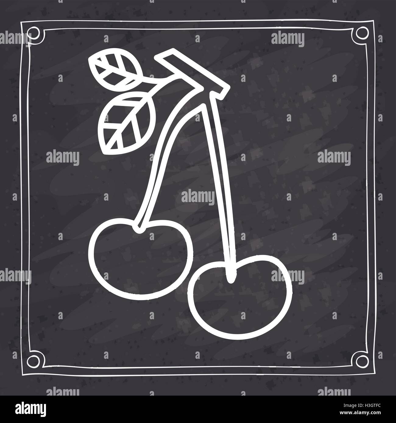 Cherry fruit inside frame design Stock Vector Image & Art - Alamy